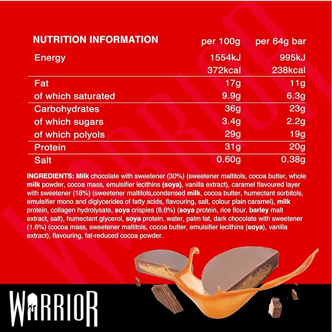 Warrior Crunch High Protein Bars - Superior Protein Snack